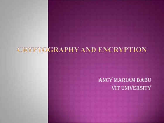 Cryptography | PPT