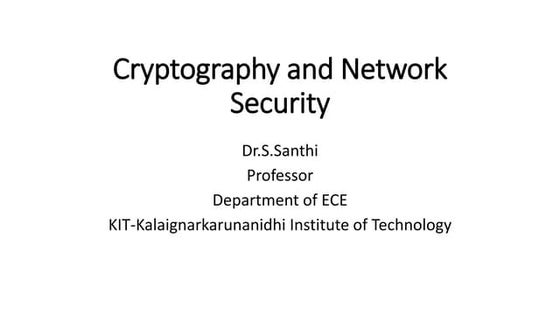 CONVENTIONAL ENCRYPTION | PPT