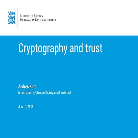 Cryptography and trust | PDF