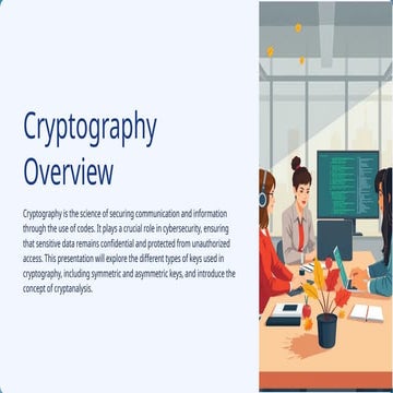 Cryptography Overview Types of Cryptograph Symmetric and Assymetric | PPTX