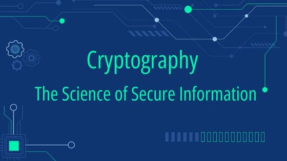 Introduction to Cryptography | PPTX