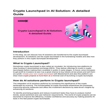 Crypto Launchpad in AI Solution A detailed Guide.pdf