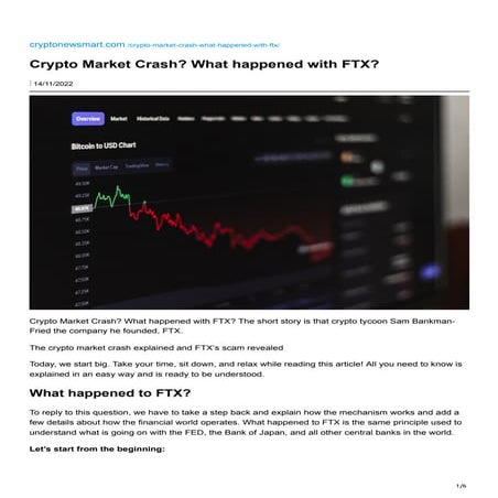 Crypto Market Crash What happened with FTX | PDF