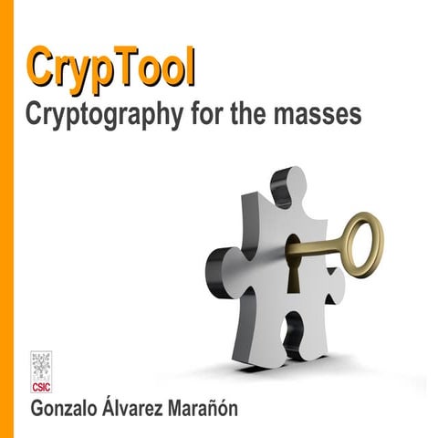 CrypTool: Cryptography for the masses | PPT