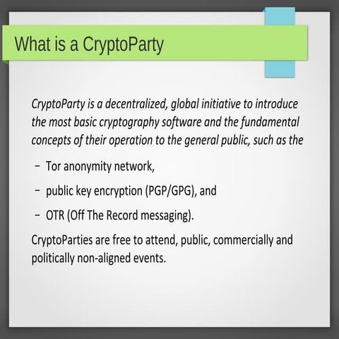 Cryptoparty v1 | PPT