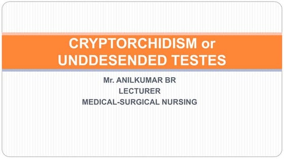 Cryptorchidism | PPTX