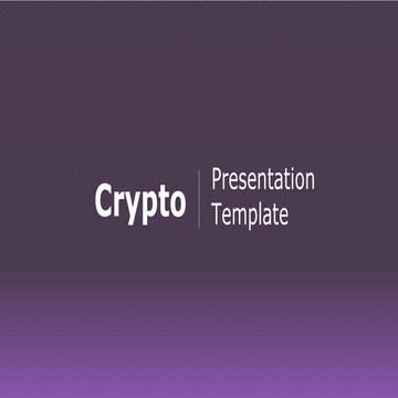 Cryptocurrency PowerPoint Presentation Template | PPTX