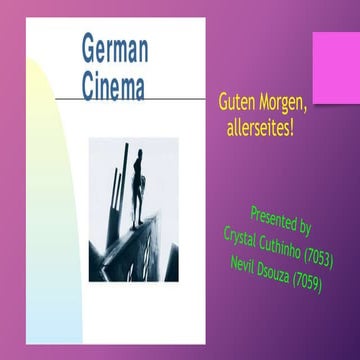 German Movie and Theatre Industry | PPTX