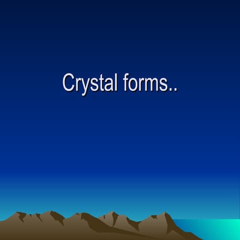 Crystal forms. | PPT