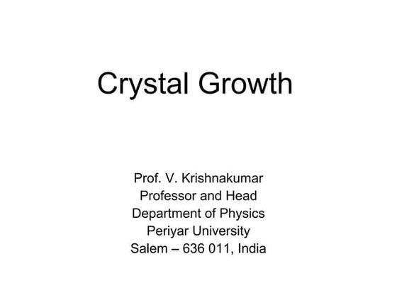 Growth Techniques of Ferroelectric Single Crystals | PDF | Chemistry ...