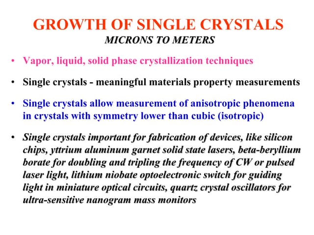 Crystal growth techniques | PPTX