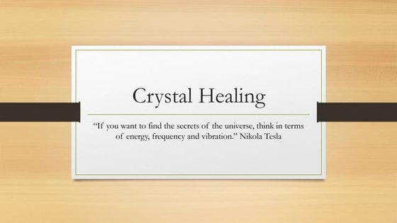 A Beginner's Guide to Crystals | PPT