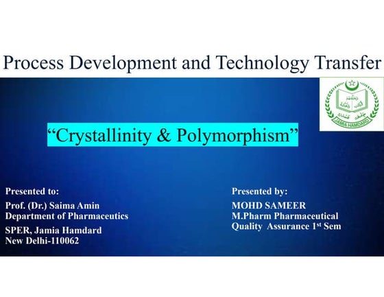 Crystal Morphology & Variations | PPTX