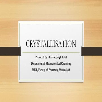 Crystallization. Crystals. | PPTX