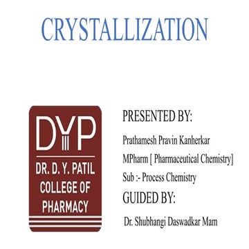 Crystallization and Methods of preparation of Polymorphism, crystal ...