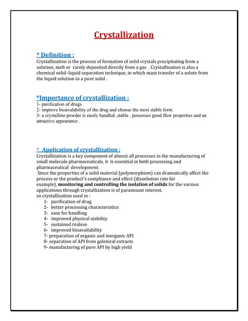 Crystallization of sugar | PPTX | Desserts and Baking | Food & Drink