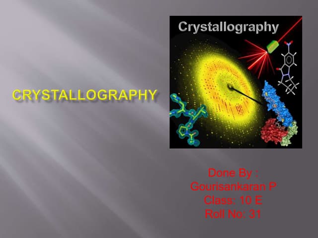 Mme 323 materials science week 3 - fundamental of crystallography | PPTX