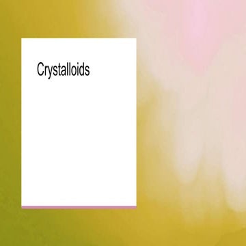 Crystalloids iv fluids management anaesthesia | PPT