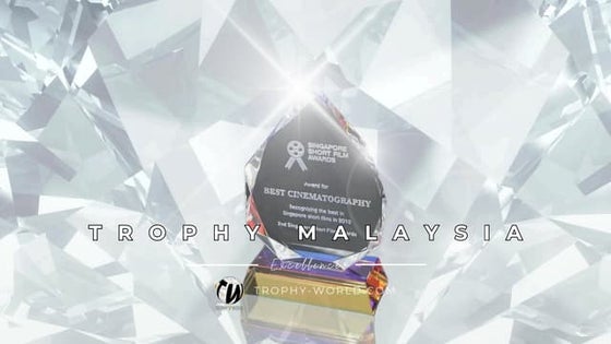 Modern Purple Rainbow Crystal Trophies at Trophy-World Malaysia ...
