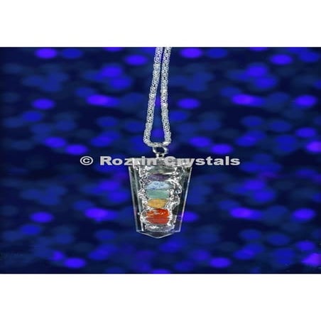 Crystal Quartz Chara Flat Pencil Pendant | PDF