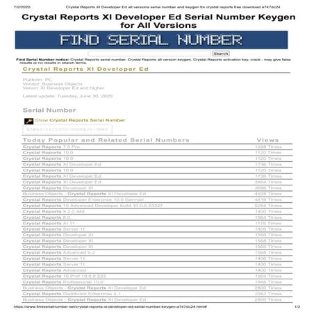 Crystal reports xi | PDF
