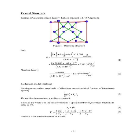 Crystal structure note | PDF