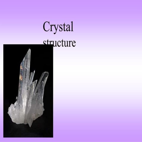 Unit i-crystal structure | PPT