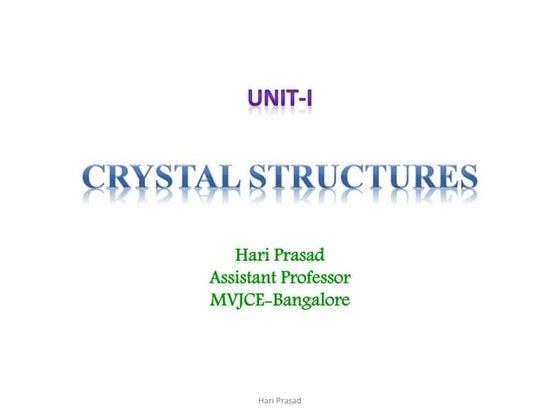 Crystallographic planes and directions | PPT