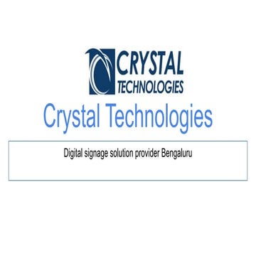 Crystal Technologies | PDF