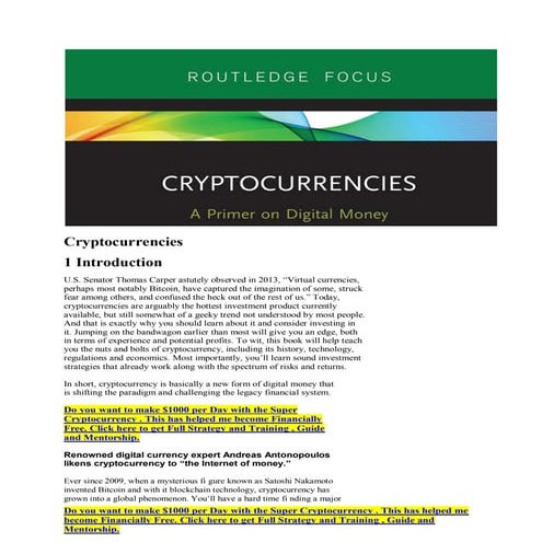 Cryptocurrency info | PDF