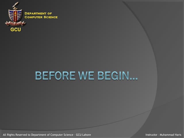 Fundamental Programming Lect 1 Ppt