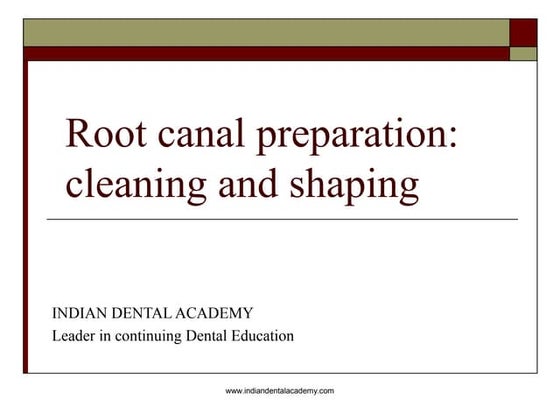 Root canal preparation techniques _ endodontic treatment | PPTX | Oral care | Personal Care