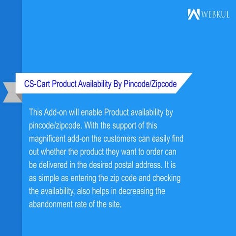 CS-Cart Product Availability By Pincode/Zipcode | PPT