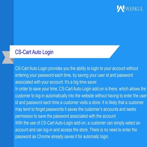 CS-Cart Auto Login | PPT