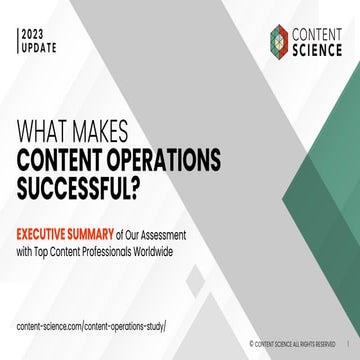 What Makes Content Operations Successful? 2023 Update | PDF | Business ...
