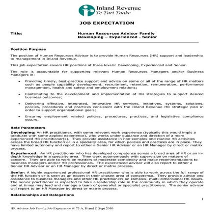 Cs hr-advisor-je-173abc-sep10 | PDF