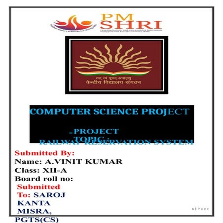 COMPUTER SCIENCE PROJECT OF RAILWAY RESERVATION SYSTEM PYTHON PROGRAMMING.pdf