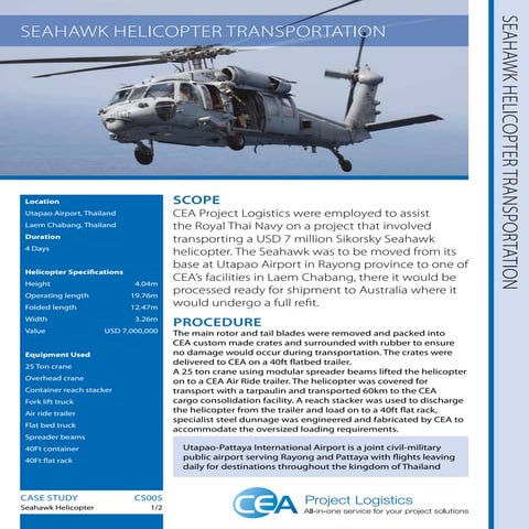 Seahawk Helicopter Transportation | PDF