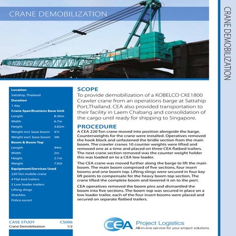 Crane Demobilization | PDF