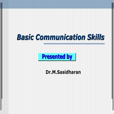 Basic Communication Skills | PPT