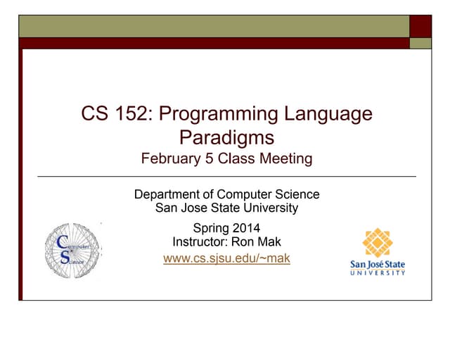 Programming Language Paradigms Februaryppt Programming Languages