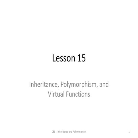 Cs1lesson15 Inheritance Pptx