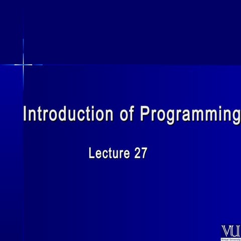 Cs201 Introduction To Programming Lecture 27 Ppt 0169