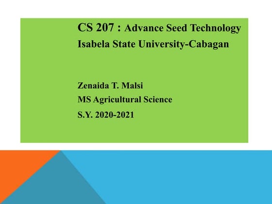 Seed processing and it's steps | PPTX | Agriculture | Industries