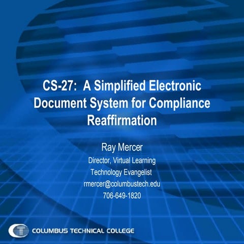 CS-27: A Simplified Electronic Document System for Compliance ...