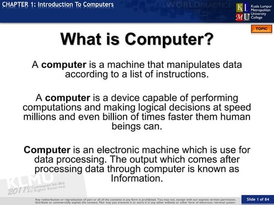 Lecture 1 Introduction To Computing Ppt 4470