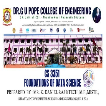 CS 3352 - UNIT 1 PPT INTRODUCTION DRGUPCE | PDF