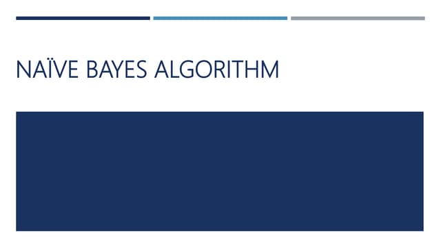 Naive Bayes | PPTX
