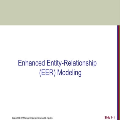 Comprehensive Guide to Enhanced Entity-Relationship (EER) Modeling ...