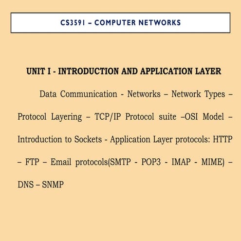 Cs3591 Computer Networks Unit 1 Introduction And Application Layer Ppt 6800